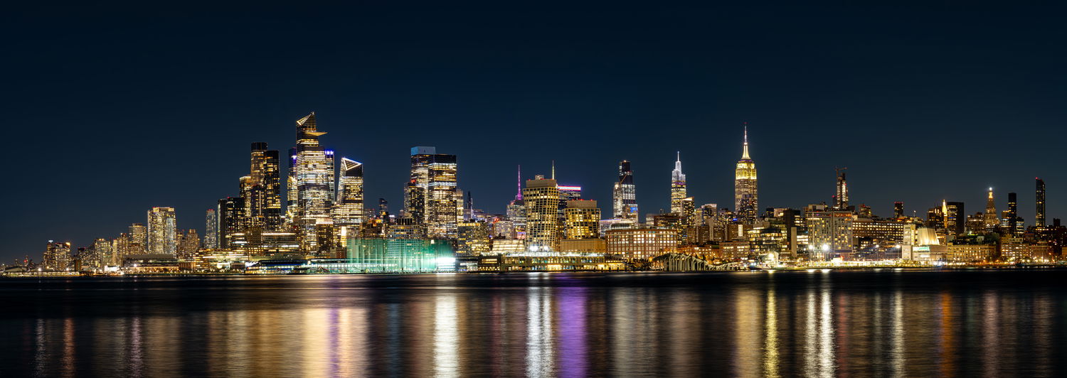 Vibrant Manhattan Skyline from Jersey City – Acrylic Glass Photo Print ...